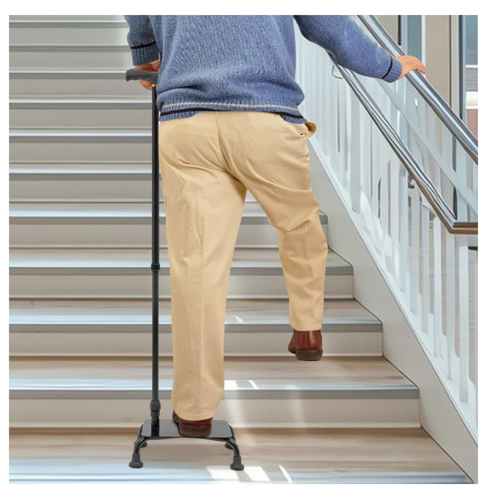 Stair Lift Aid for Seniors, Stair Climbing Assist Cane Adjustable Stair ...