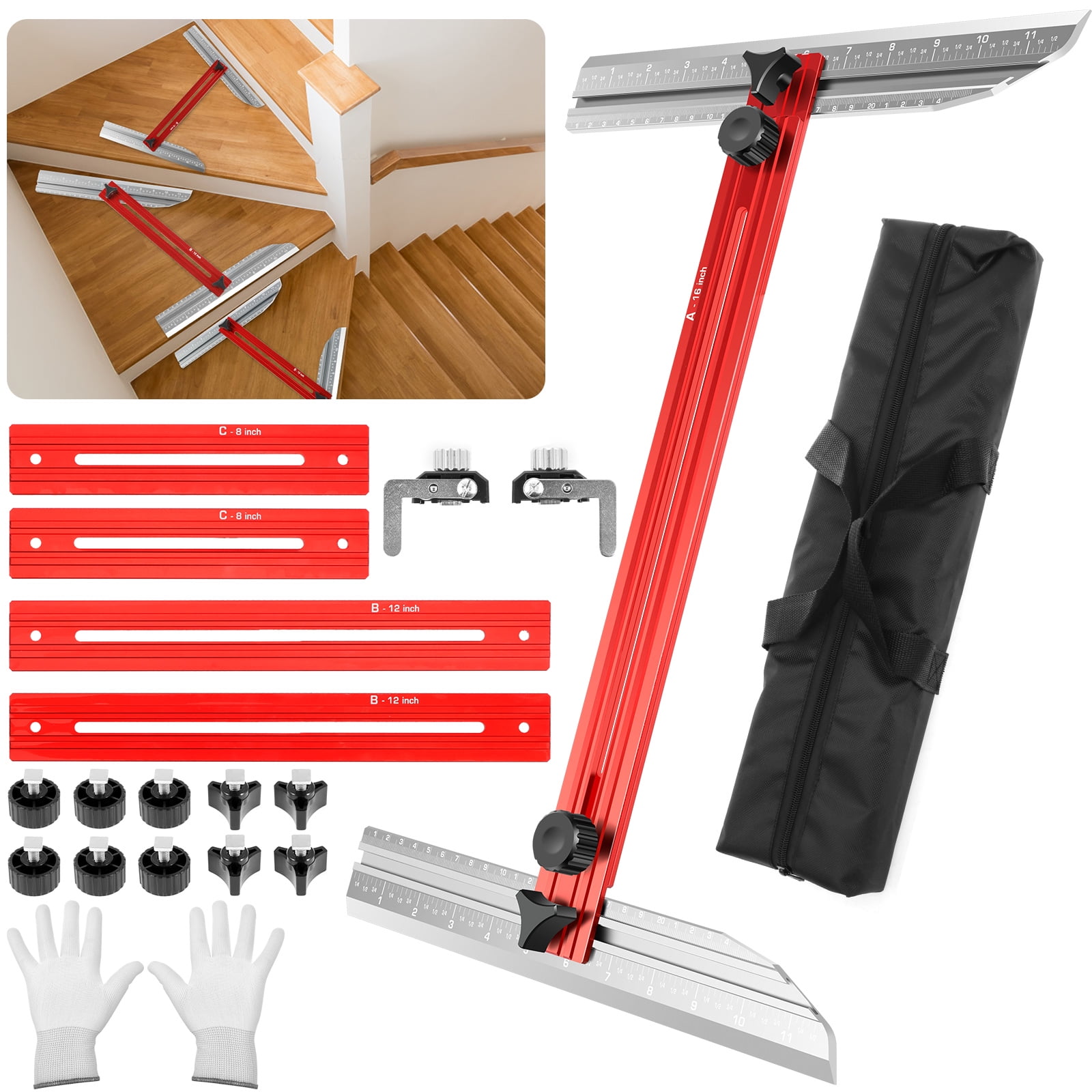 Stair Measuring Tool Aluminium Alloy Stair Tread Template Tool Precise ...