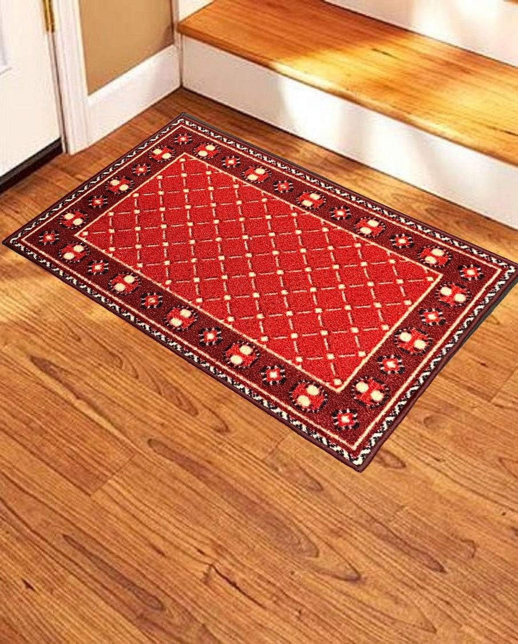 Stair Non Slip Landing Mat Skid Resistant Rubber Back Landing Mat