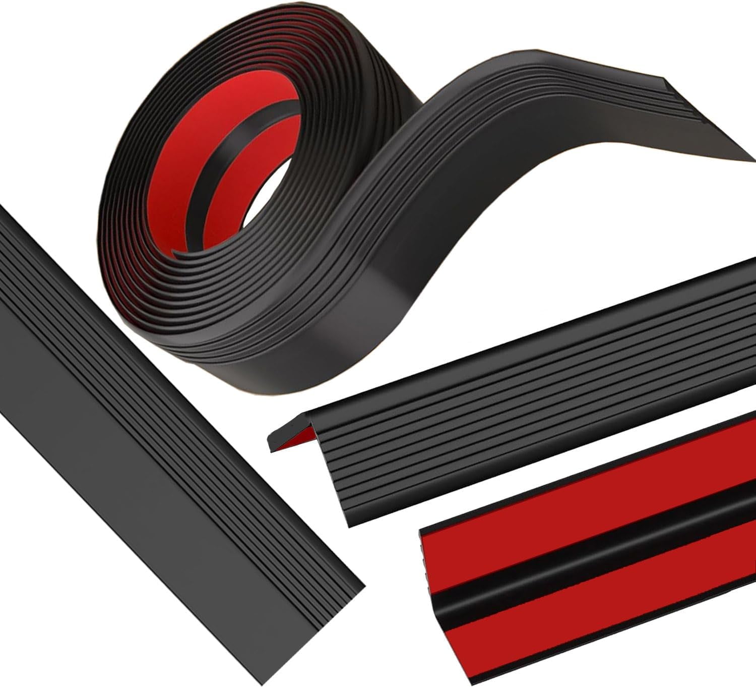Stair Nosing Rubber Stair Edge Trim, 7FT Non-Slip Self Adhesive ...