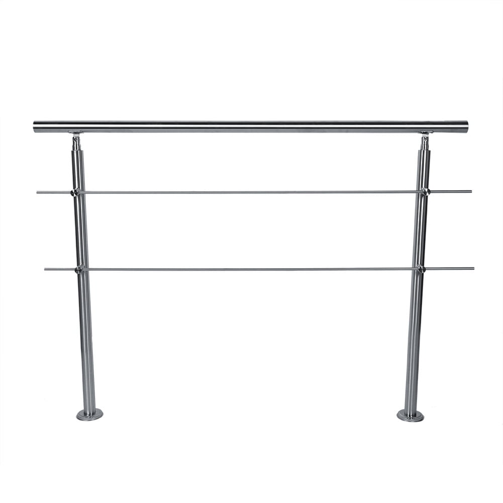 Stair Railing Handrail Stainless Steel Rail Bars 115 x 102.5cm (Two ...