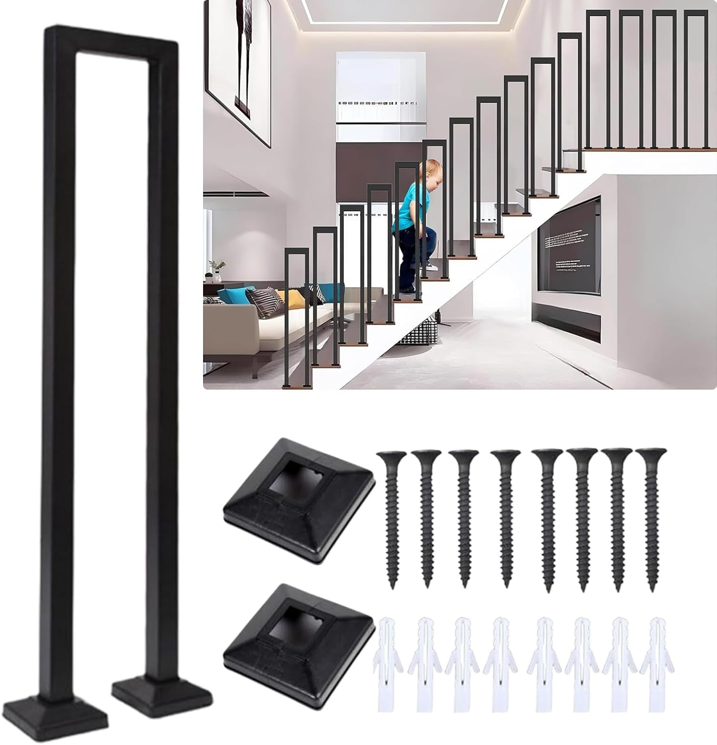 Stair Railing Indoor, U Shaped Stair Handrail, Stair Railing Outdoor ...