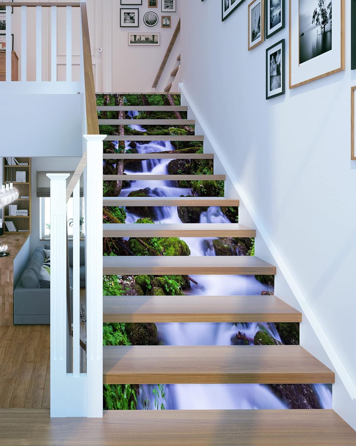 Stair Riser Decals - Stair Stickers Decals Peel and Stick,Waterfall ...