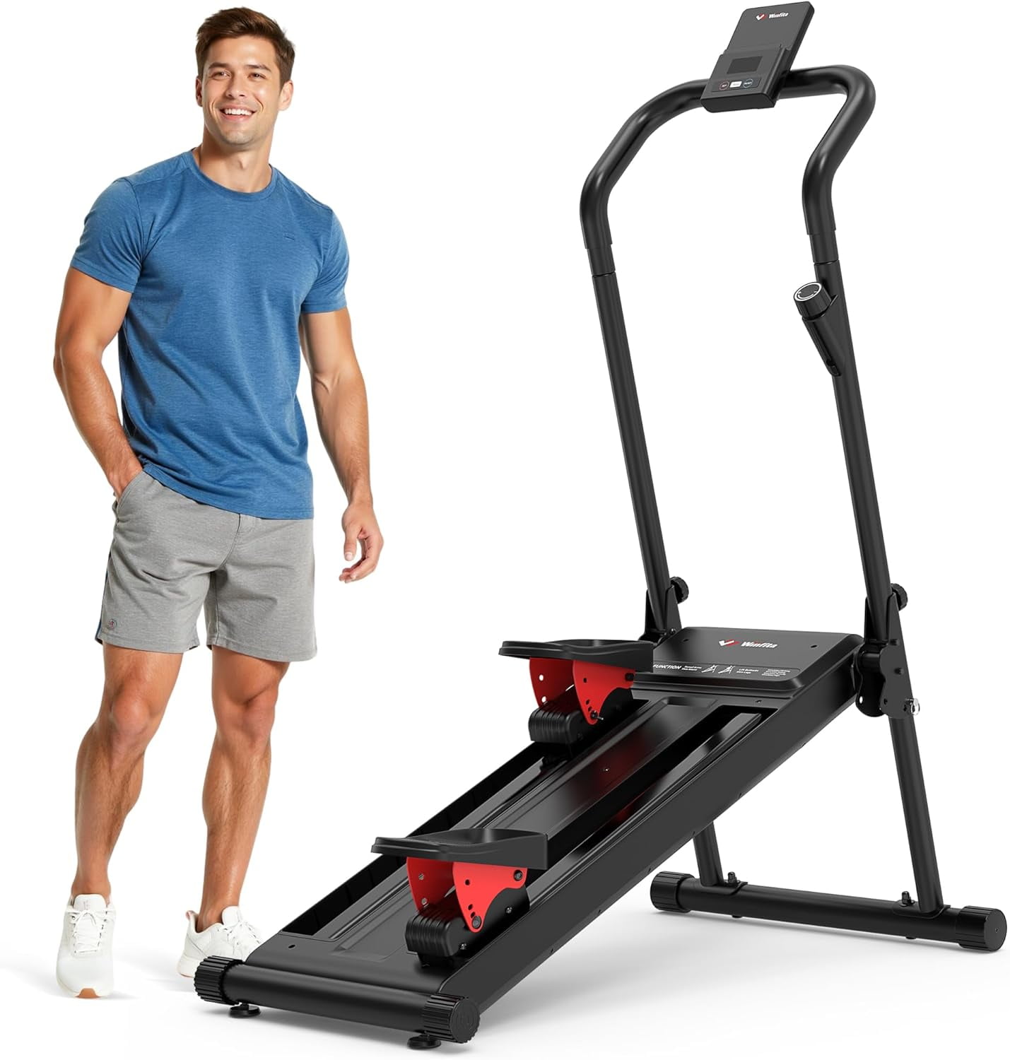 Magnetic Stair Stepper with Adjustable Resistance, Folding Vertical ...