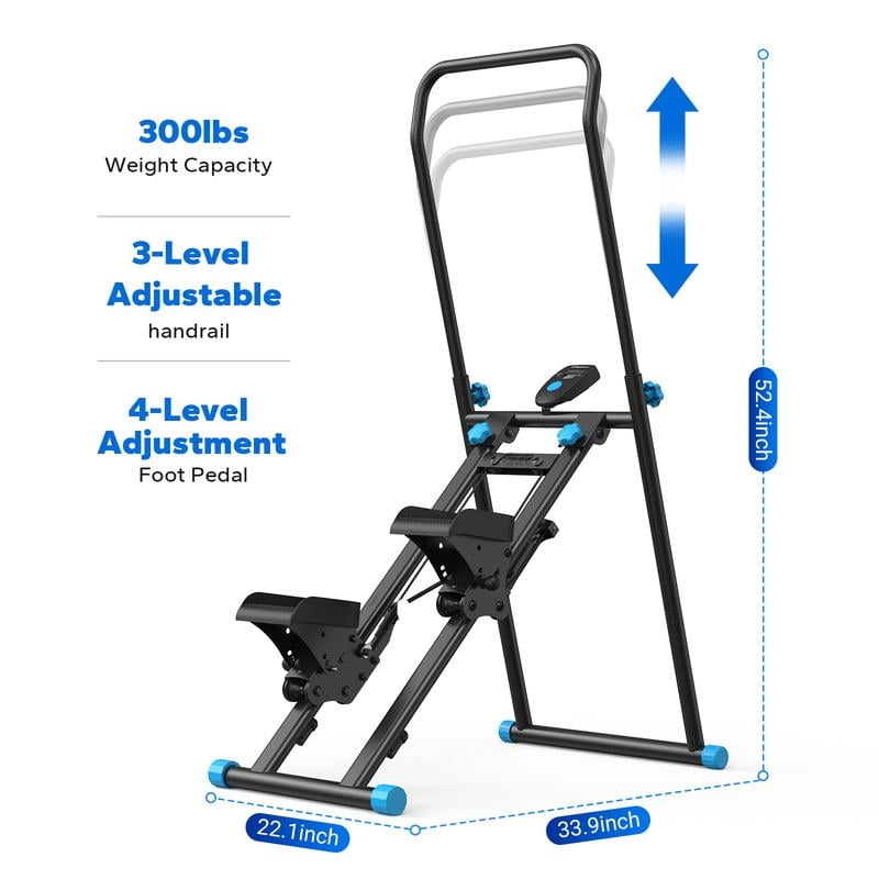 Stair Stepper with Handlebar for Full-Body Workout, 300LBS Capacity ...
