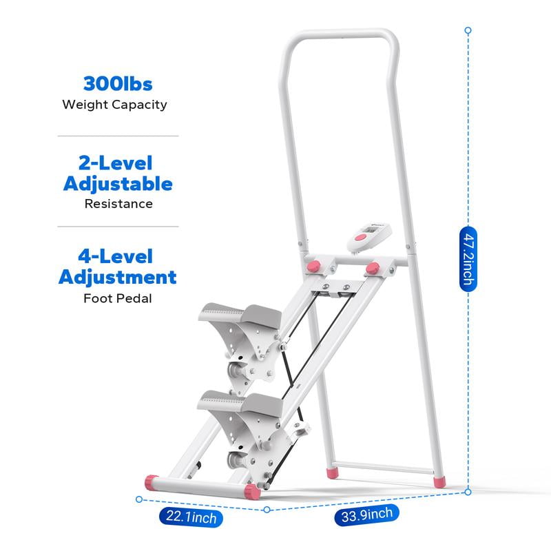 Stair Stepper with Handlebar for Full-Body Workout, 300LBS Capacity ...