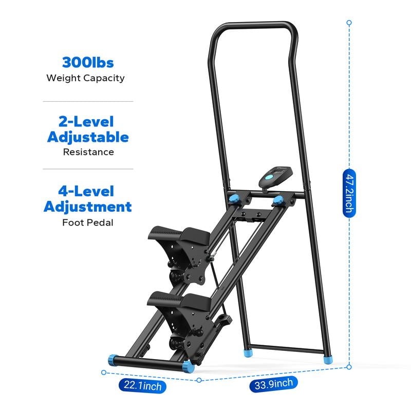 Stair Stepper with Handlebar for Full-Body Workout, 300LBS Capacity ...
