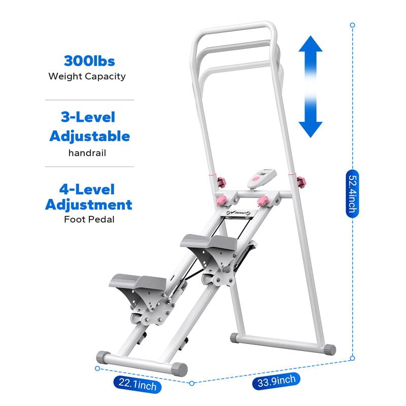 Stair Stepper with Handlebar for Full-Body Workout, 300LBS Capacity ...