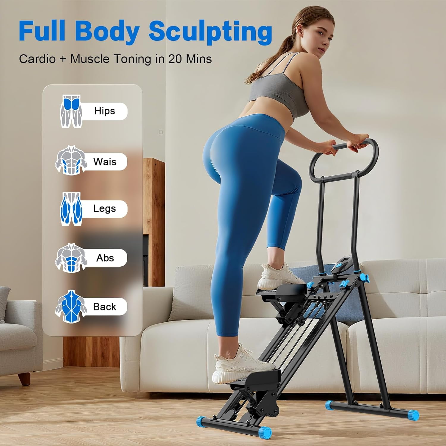 Stair Stepper for Home, New Version 6 Adjustable Resistance Vertical ...