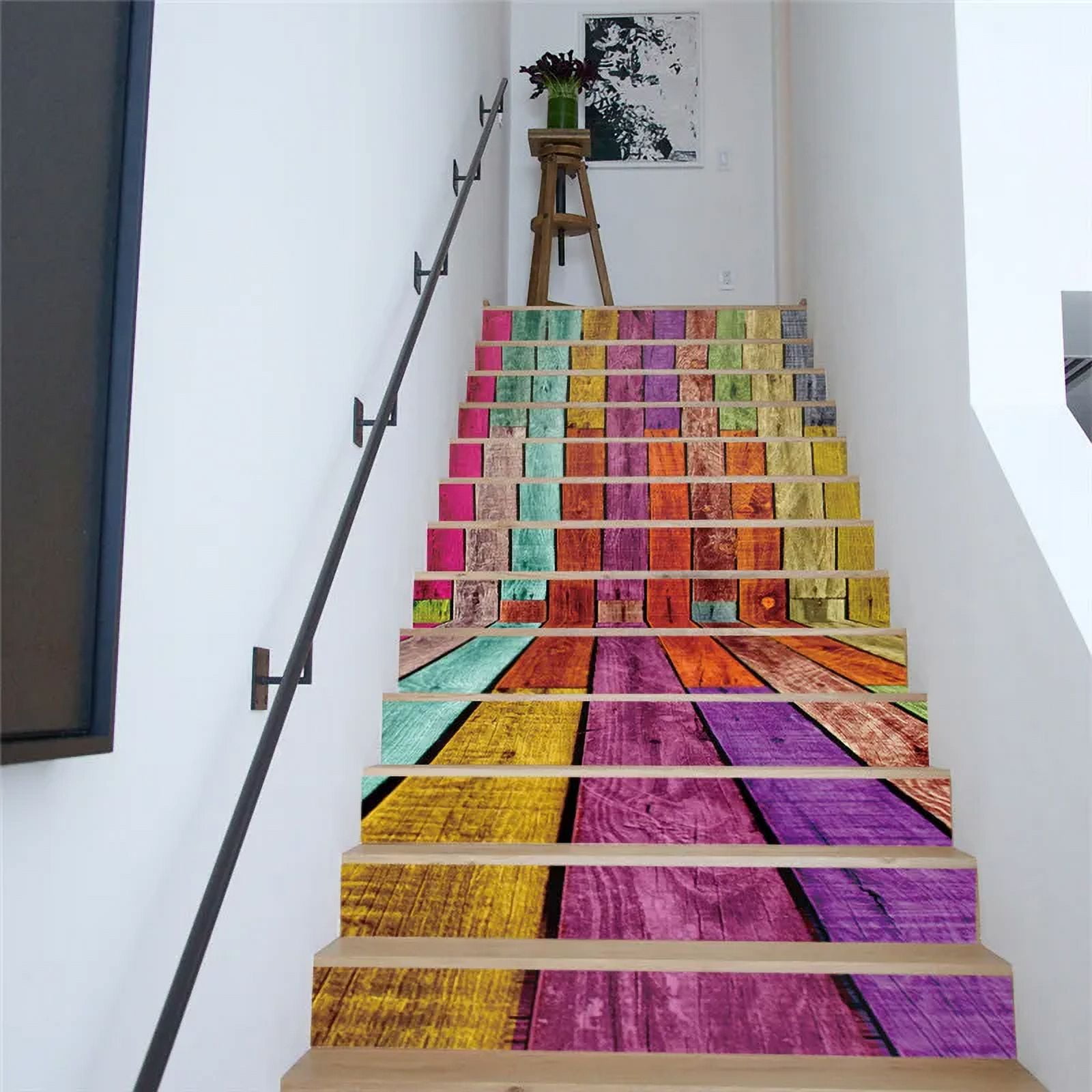 Stair Stickers 3D Detachable Staircase Sticker PVC Waterproof Self ...