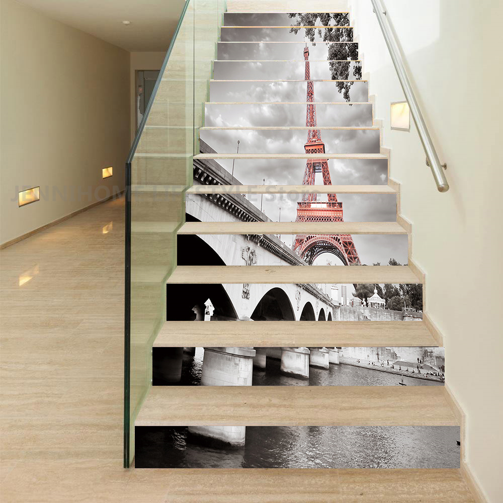 Stair Stickers 3D Scenery Beach Stair Stickers Decoration Removable ...
