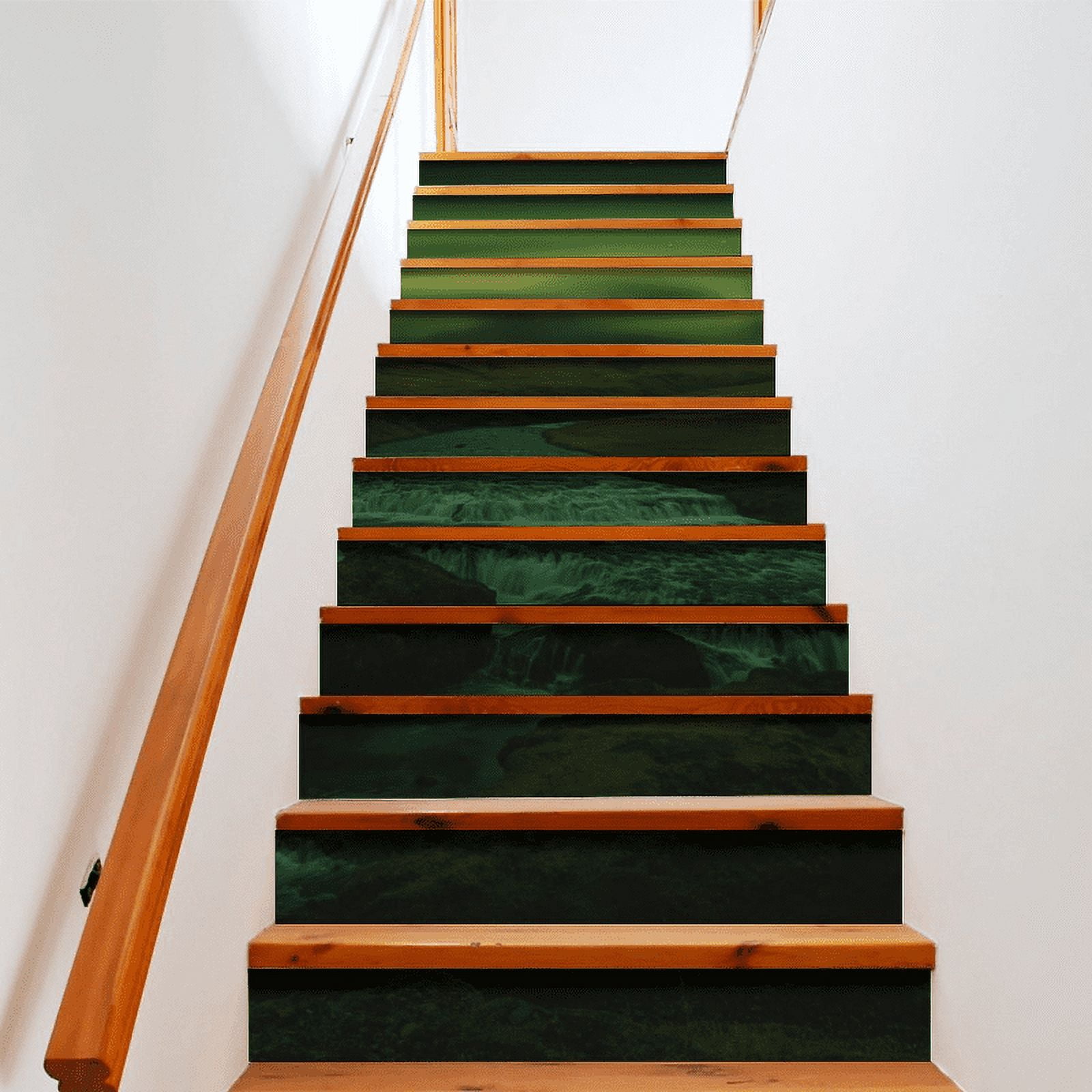 Stair Stickers Abstract Line Flower Stair Floor Stickers Waterproof ...
