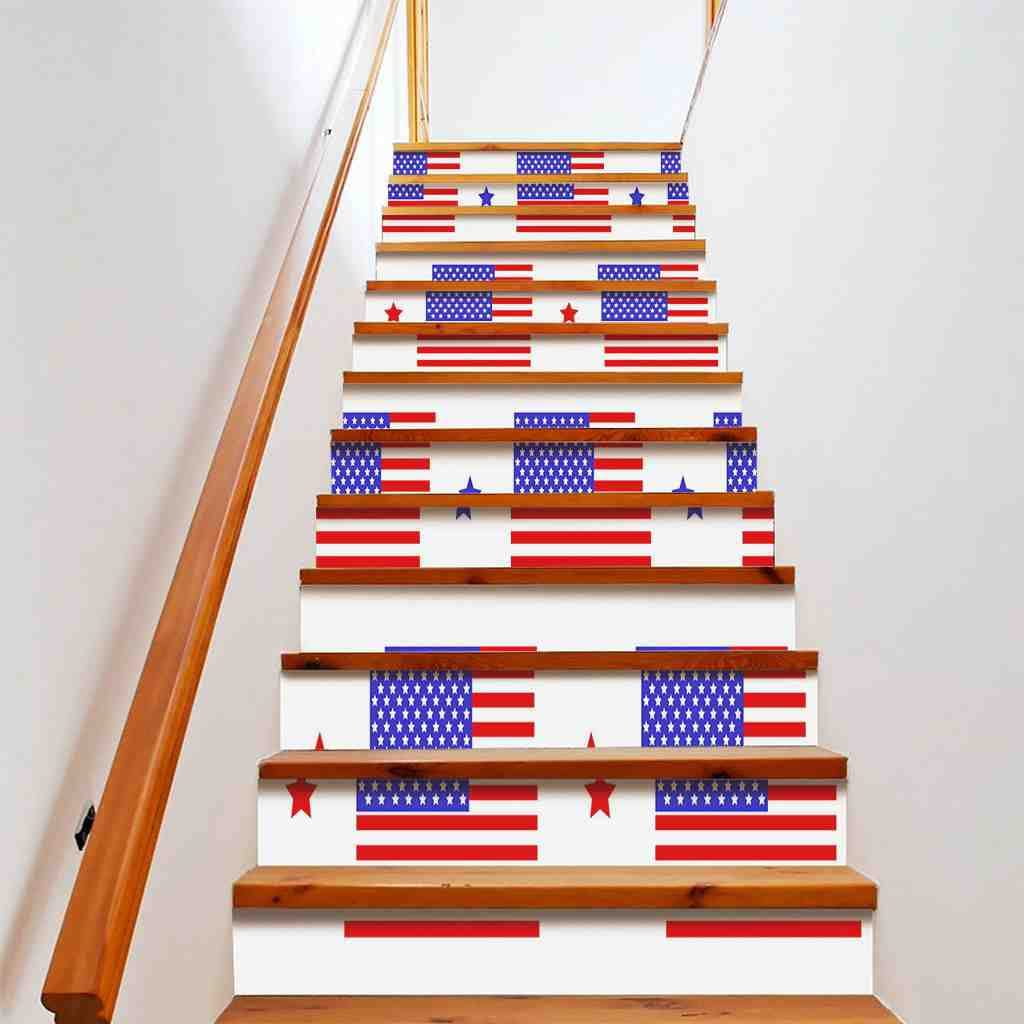 Stair Stickers American Independence Day Statue of Liberty Patriotic ...