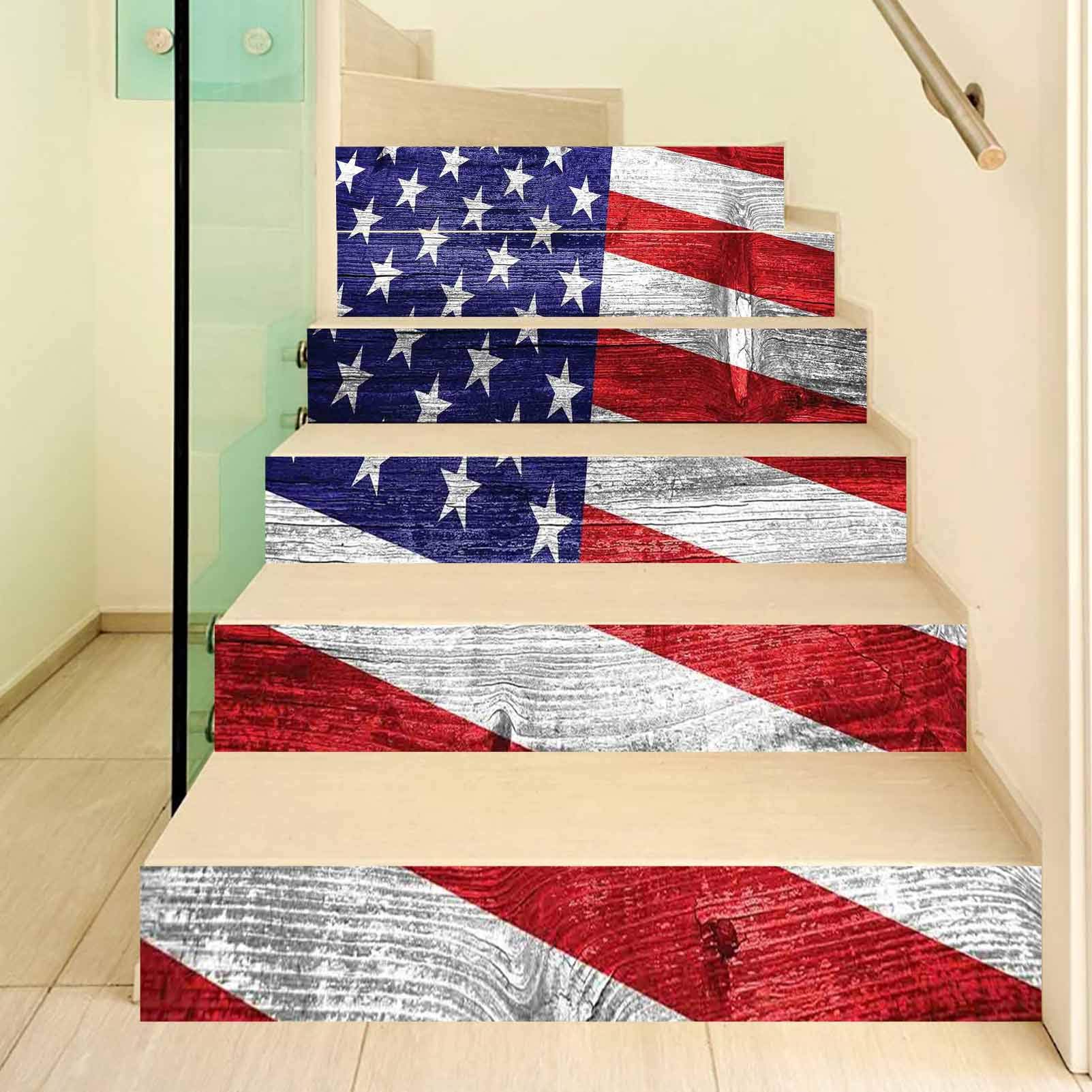 Stair Stickers American Independence Day Statue of Liberty Patriotic ...