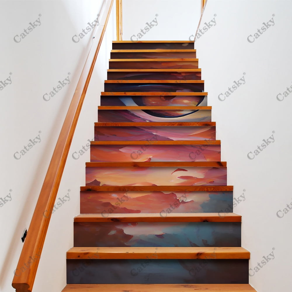 Stair Stickers Artistic Eye Stair Floor Stickers Waterproof Removable ...