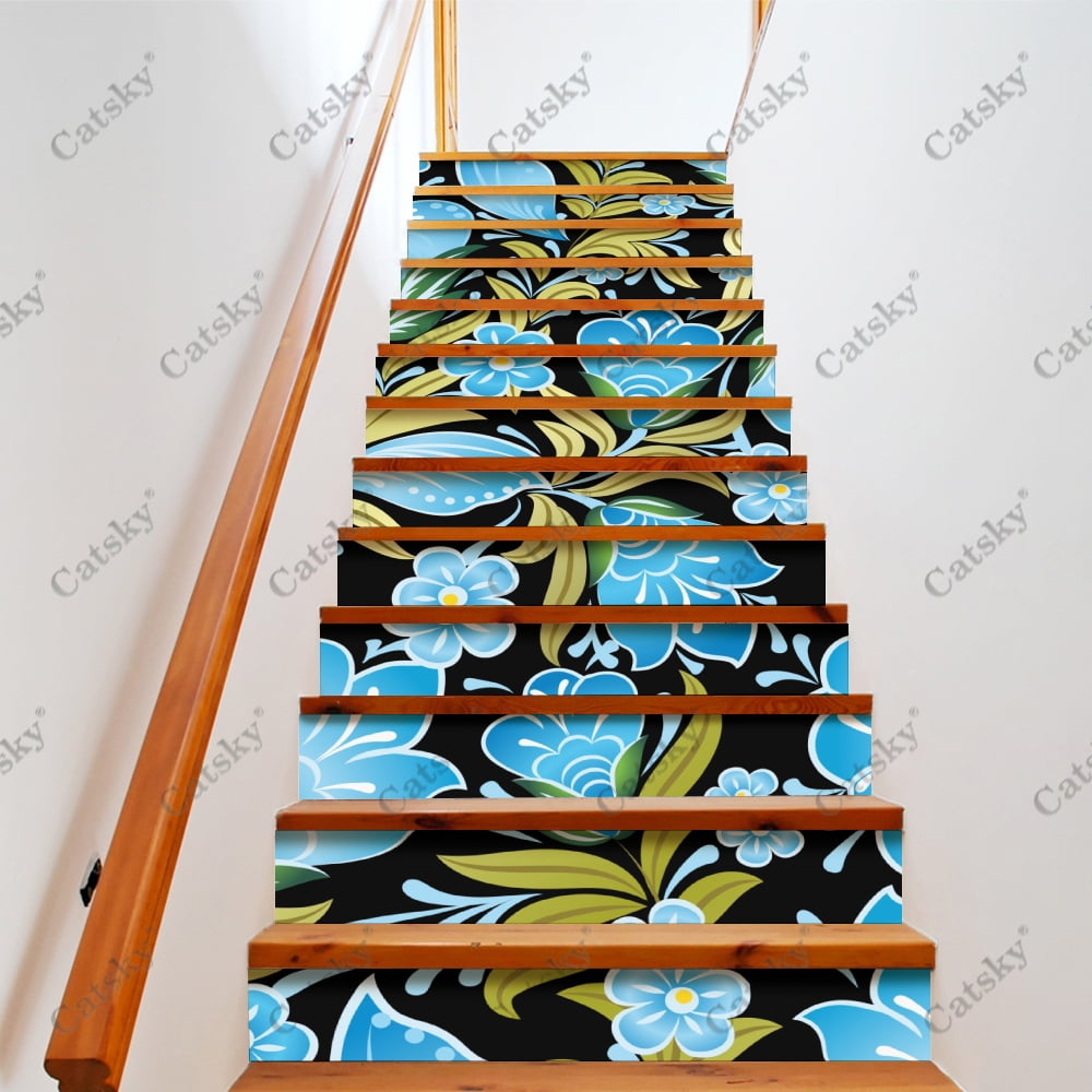 Stair Stickers Cartoon Cute Flower Stair Floor Stickers Waterproof ...