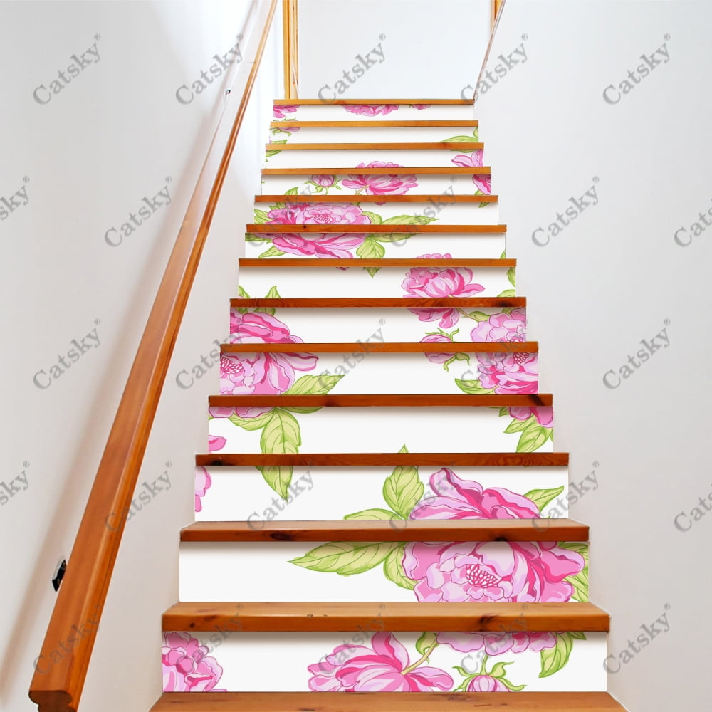 Stair Stickers Cartoon Cute Flower Stair Floor Stickers Waterproof ...