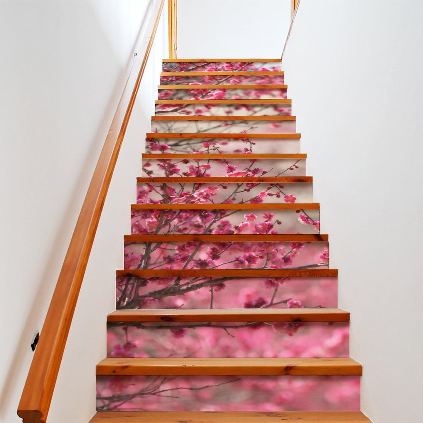 Stair Stickers Cherry Blossoms Stair Floor Stickers Waterproof ...