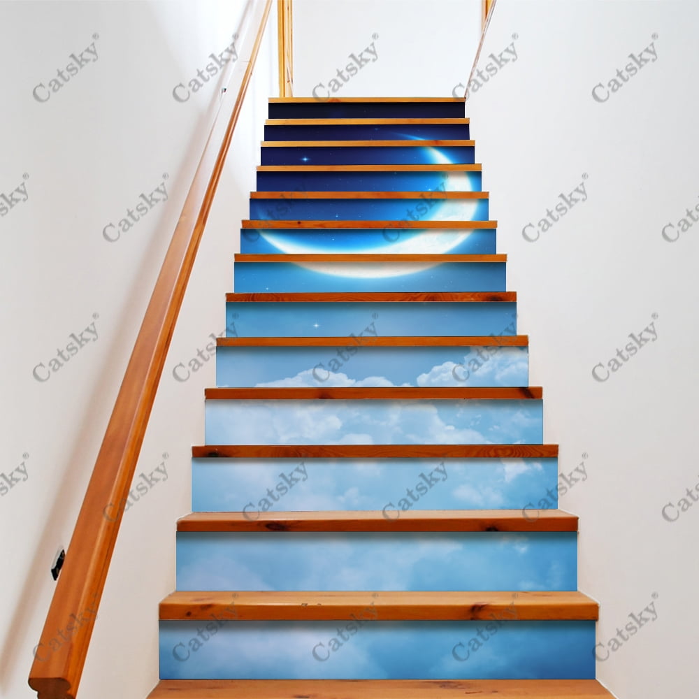 Stair Stickers Crescent Stair Floor Stickers Waterproof Removable Self ...