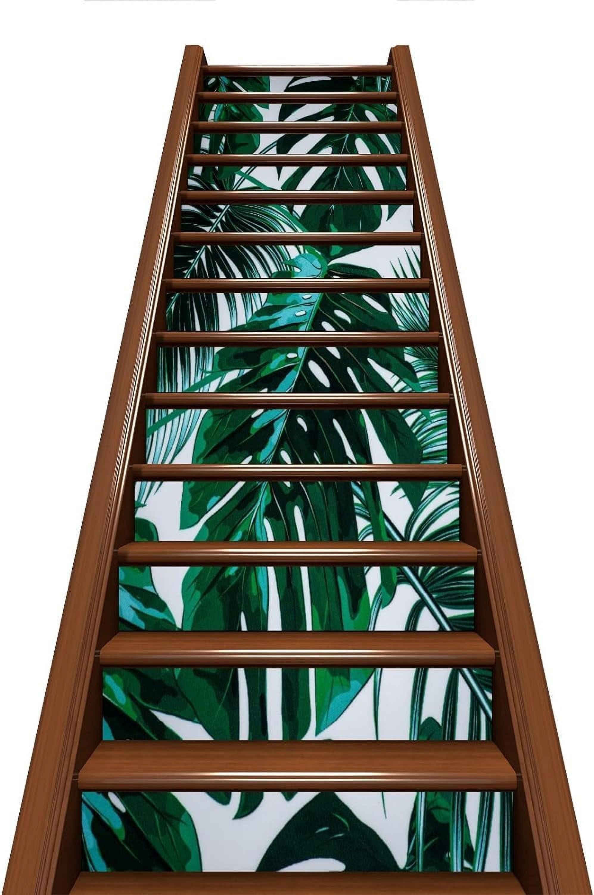 Stair Stickers Decals Beach Tropical Palm Tree Blue Sea Peel and Stick ...