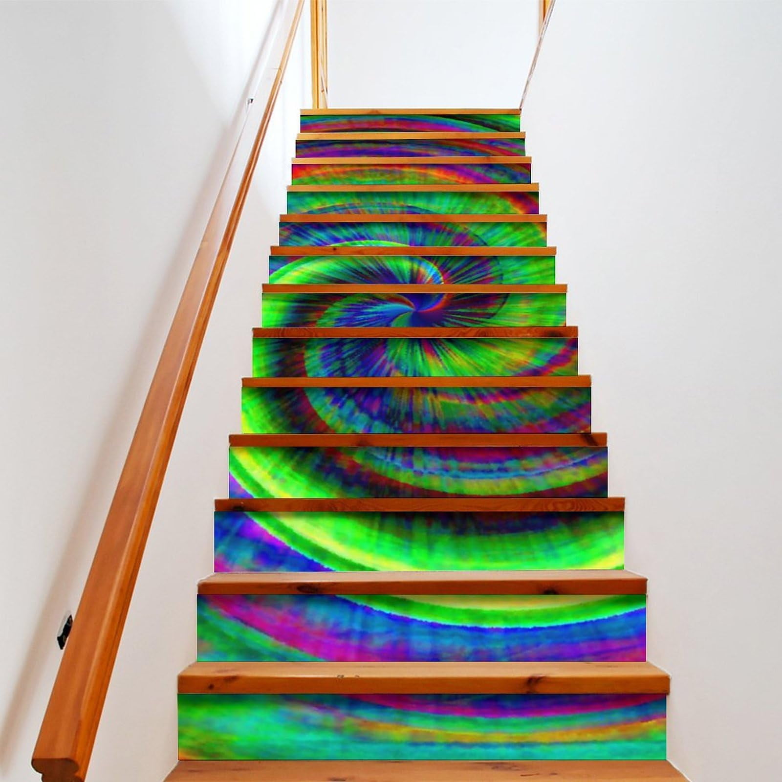 Stair Stickers Decals Green Paisley Peel and Stick Vinyl Stair Decals ...