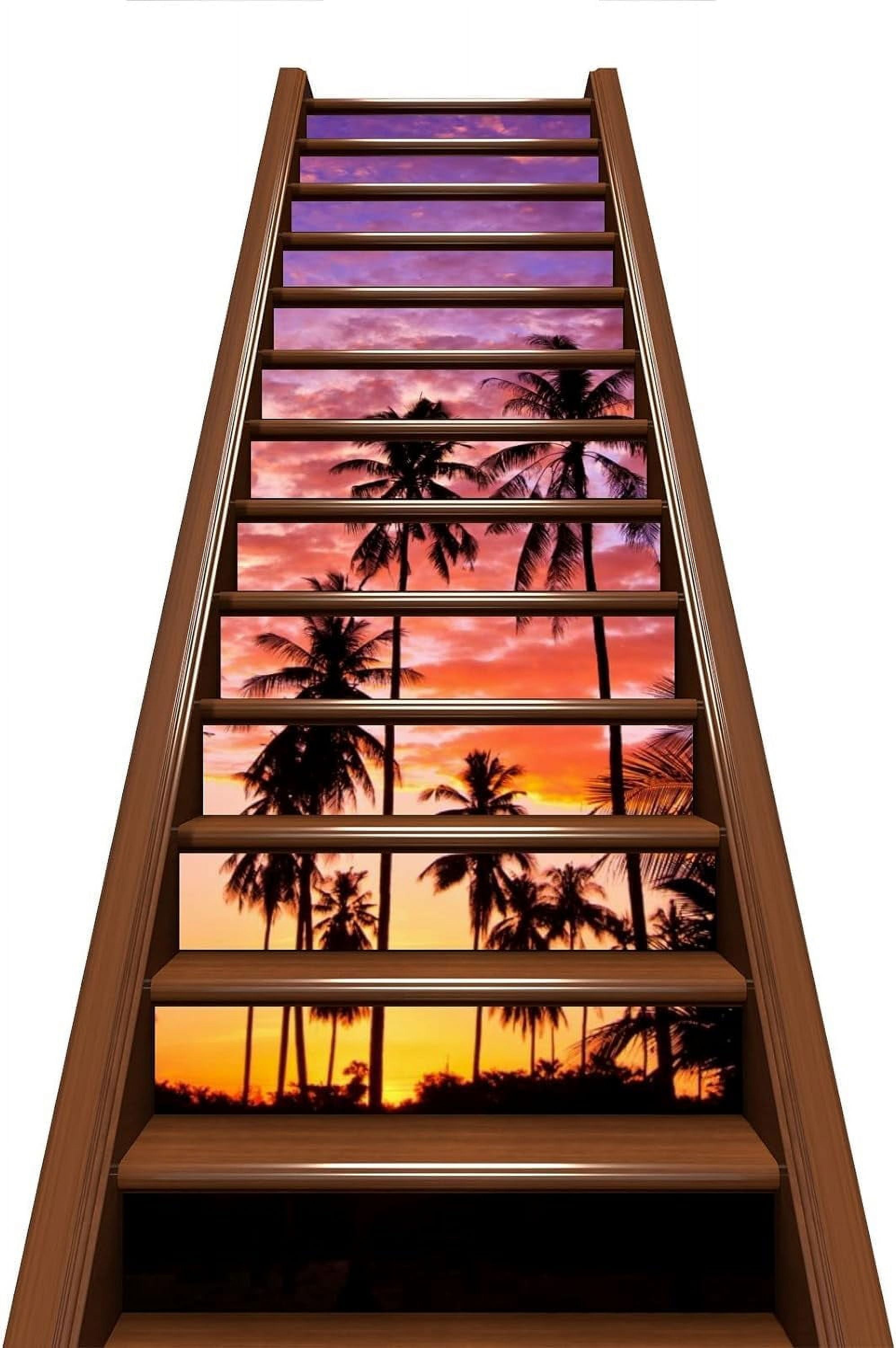 Stair Stickers Decals Mountain Peel and Stick Vinyl Stair Decals for ...