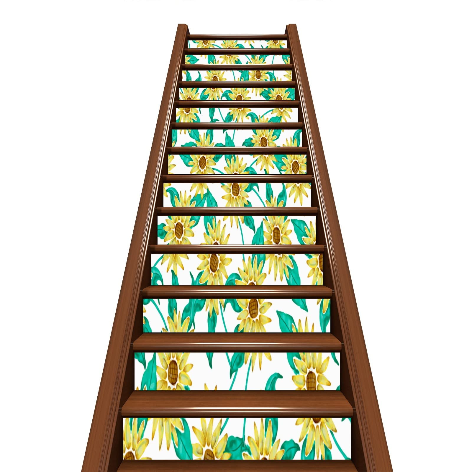 Stair Stickers Decals Sunflowers Peel and Stick Vinyl Stair Decals for ...