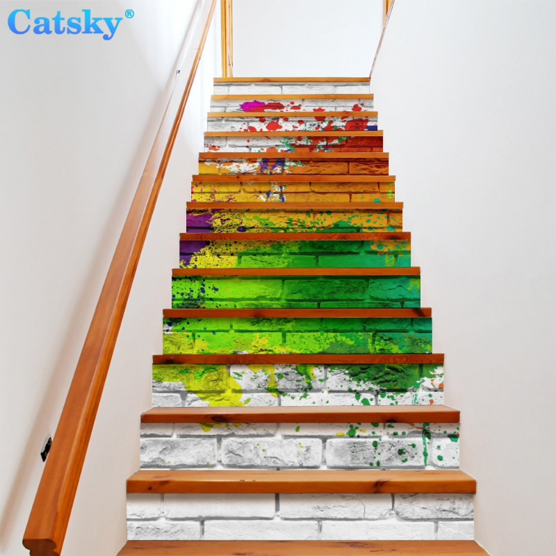 Stair Stickers Earth from outer space Stair Floor Stickers Waterproof ...