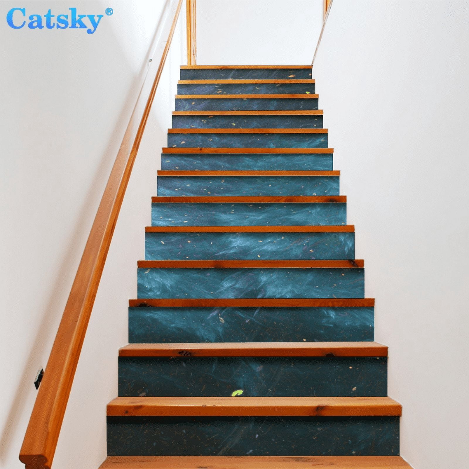 Stair Stickers Earth from outer space Stair Floor Stickers Waterproof ...