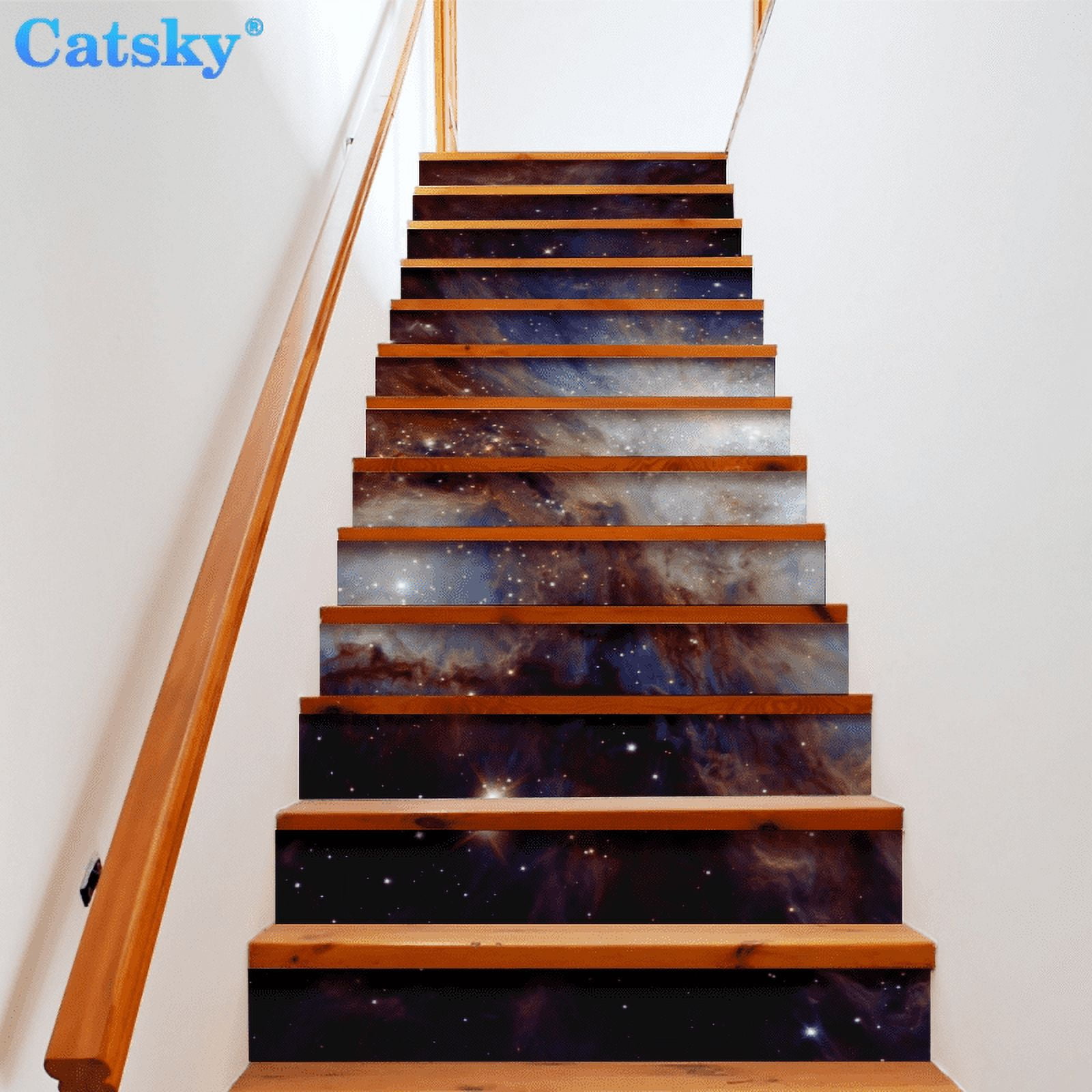 Stair Stickers Earth from outer space Stair Floor Stickers Waterproof ...