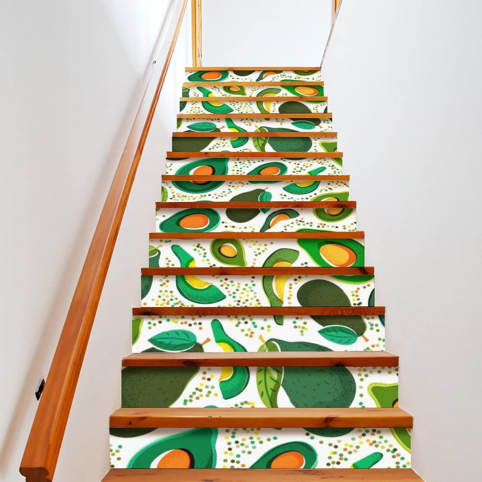 Stair Stickers Green Avocado Funny Fruit Plant Staircase Sticker Decals ...