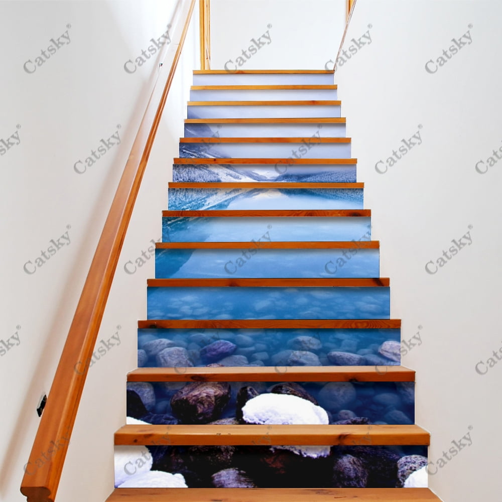 Stair Stickers Lake Stair Floor Stickers Waterproof Removable Self ...