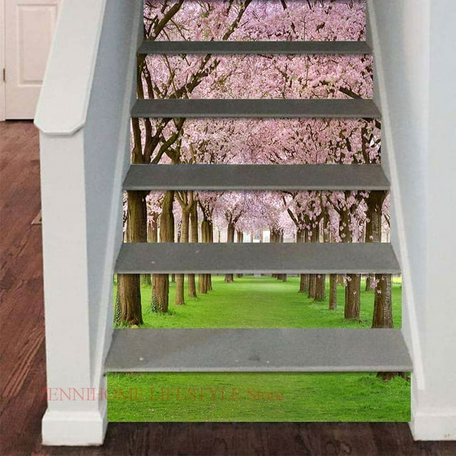 Stair Stickers Landscape Staircase Upholstery Stairway Decal Stickers ...