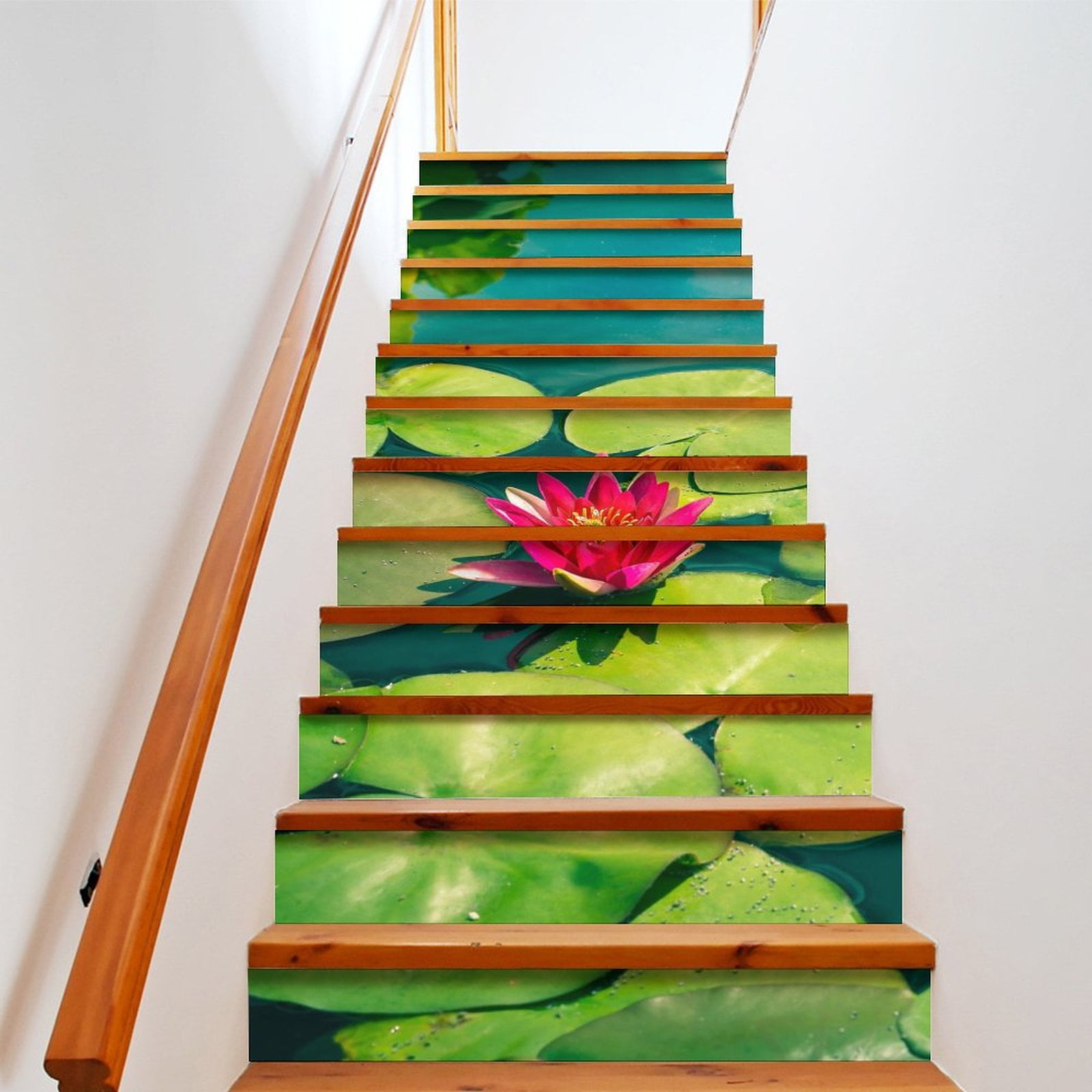 Stair Stickers Lotus Stair Floor Stickers Waterproof Removable Self ...