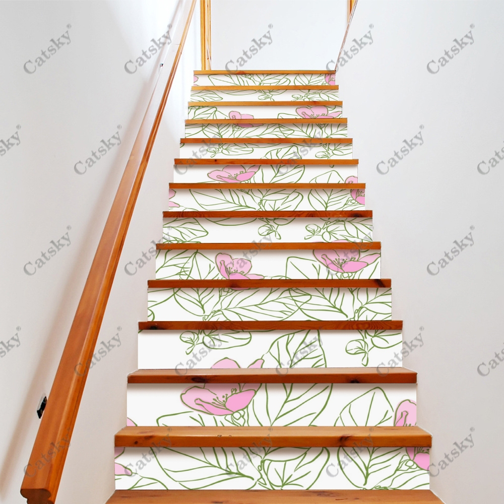 Stair Stickers Pineapple Print Stair Floor Stickers Waterproof ...