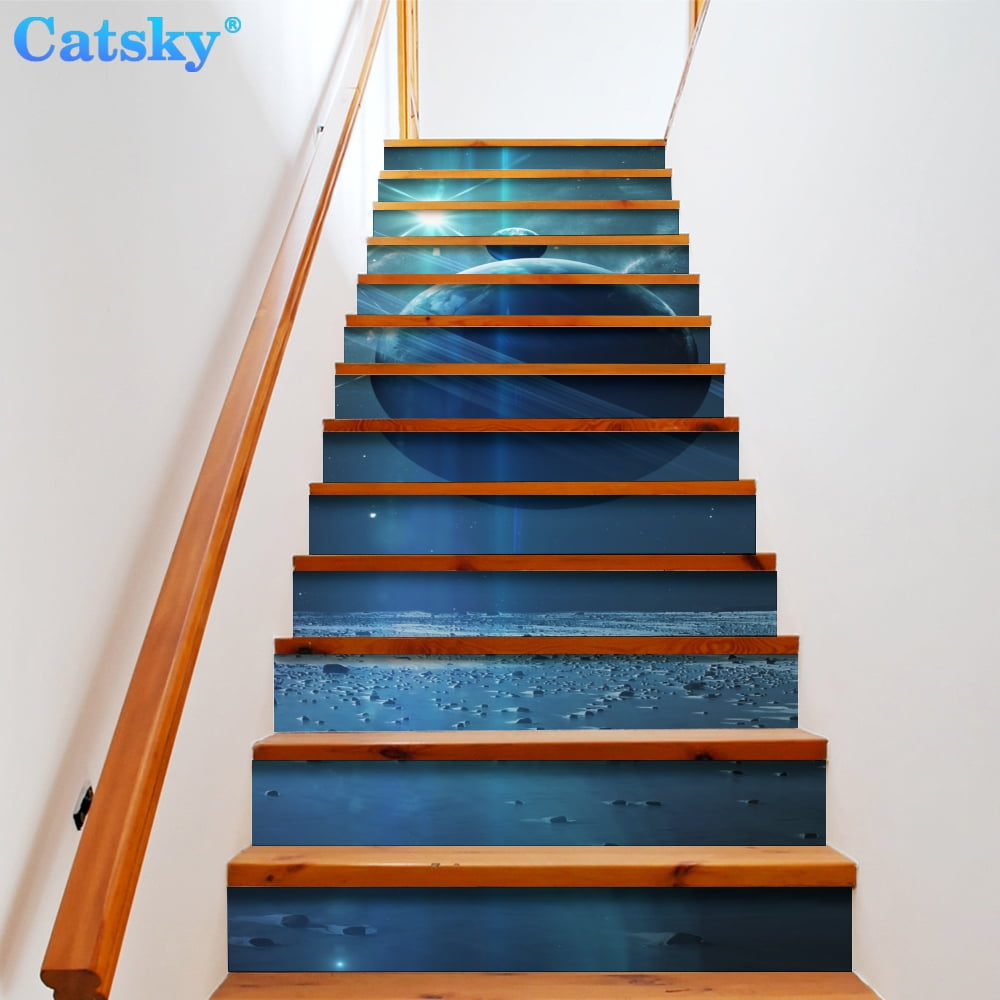 Stair Stickers Planets Stair Floor Stickers Waterproof Removable Self ...