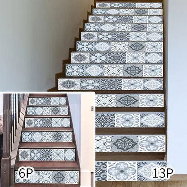 Stair Stickers Retro Wodden Stair Floor Stickers Self-adhesive PVC ...