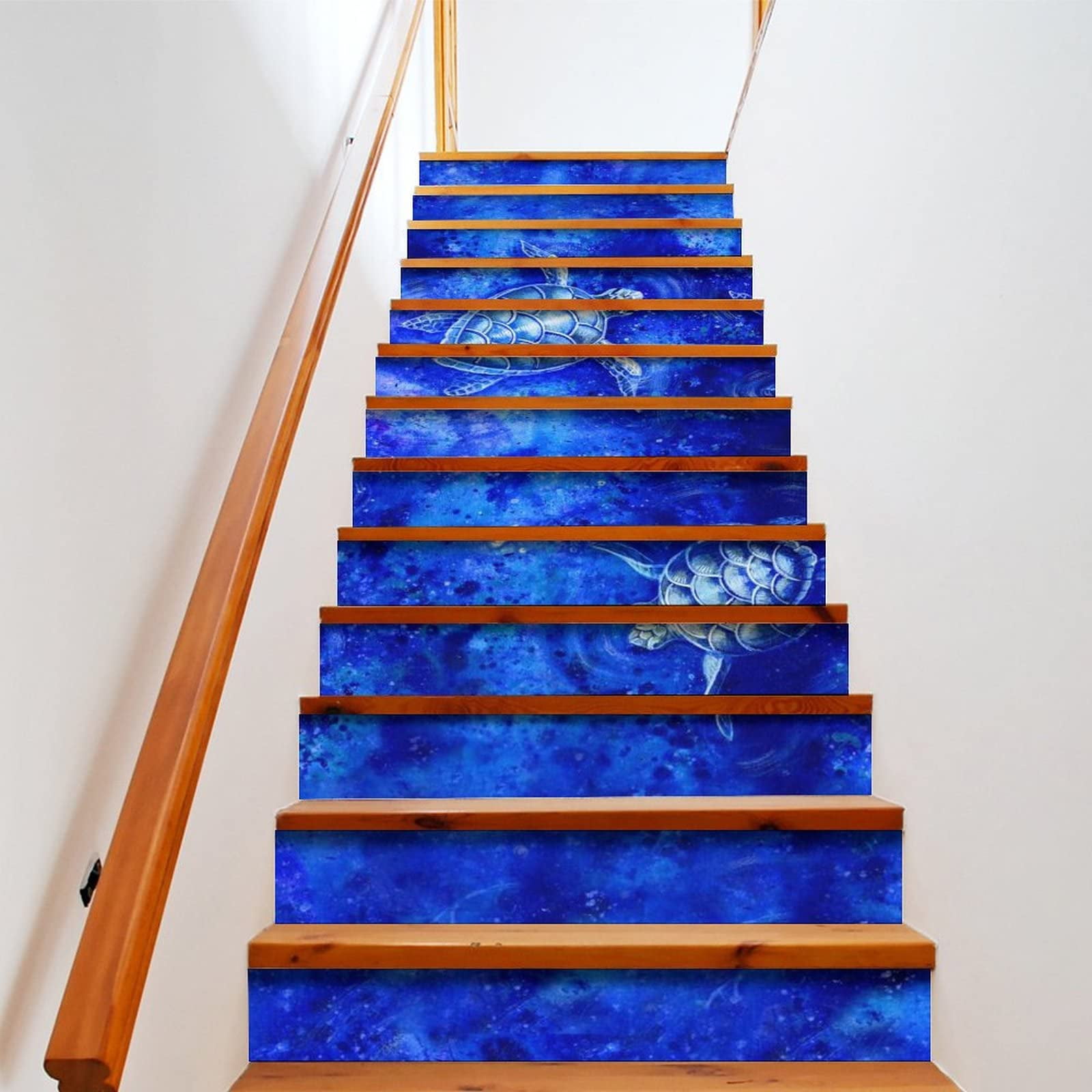 Stair Stickers Sea Turtle Blue Sea Lovely Ocean Animal Staircase ...