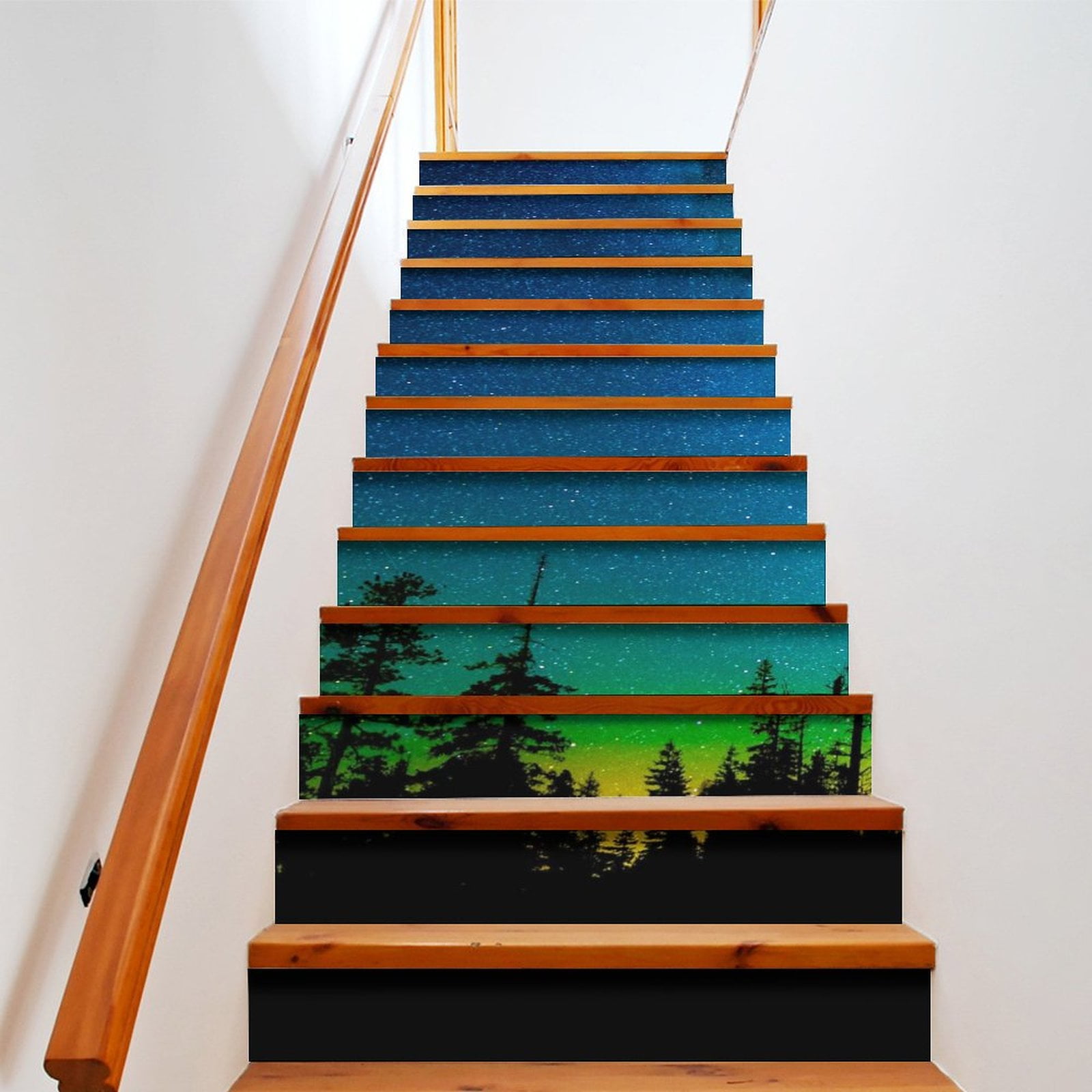 Stair Stickers Star Forest Stair Floor Stickers Waterproof Removable ...