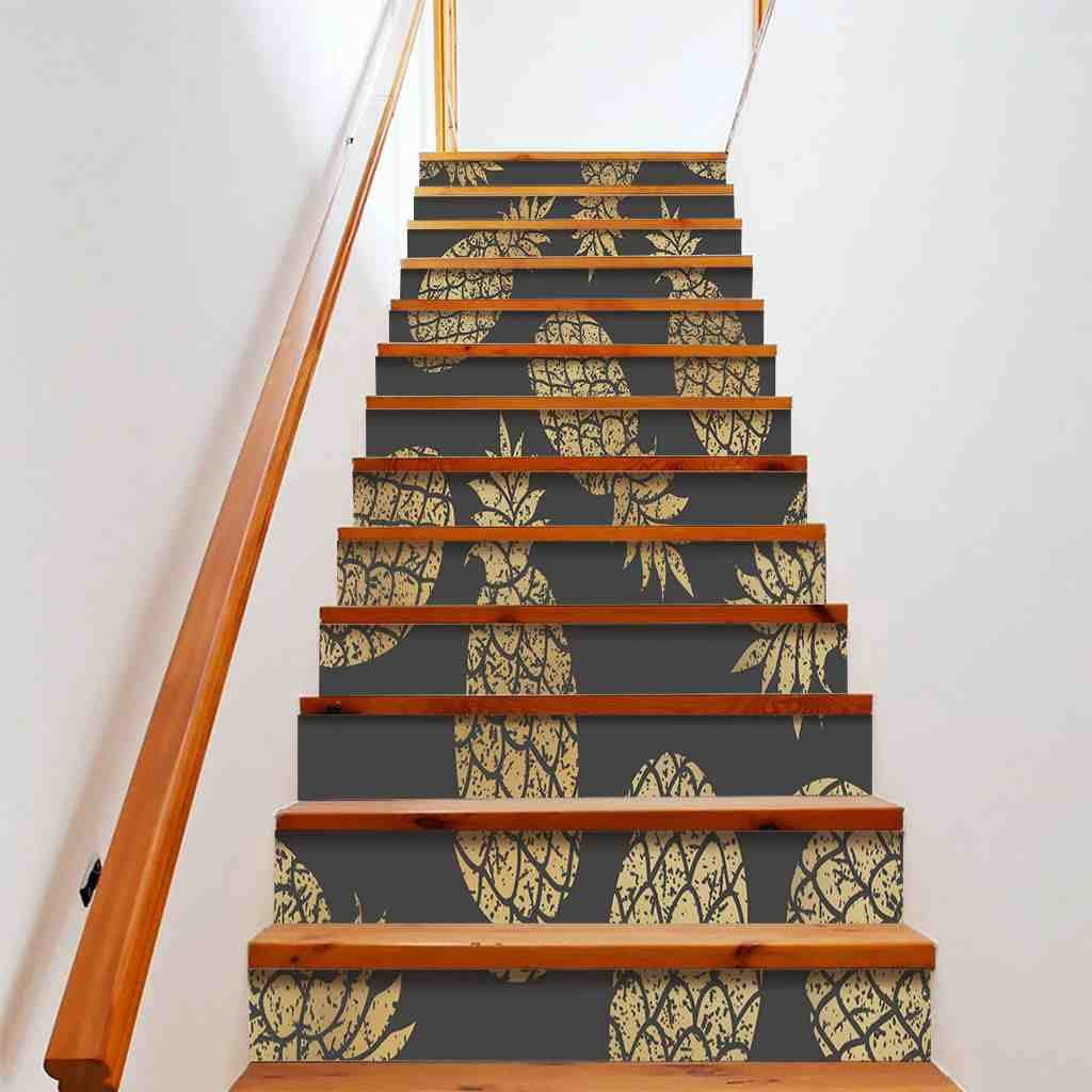 Stair Stickers Tropical Fruit Stair Sticker Decal Pineapple Stair ...
