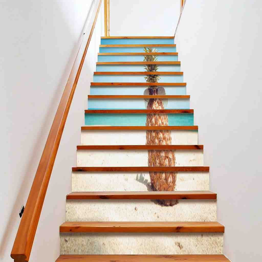 Stair Stickers Tropical Fruit Stair Sticker Decal Pineapple Stair ...