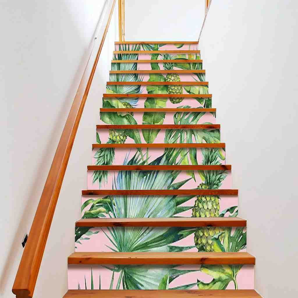 Stair Stickers Tropical Fruit Stair Sticker Decal Pineapple Stair ...