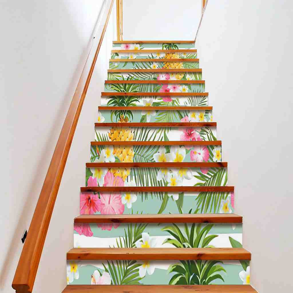 Stair Stickers Tropical Fruit Stair Sticker Decal Pineapple Stair ...