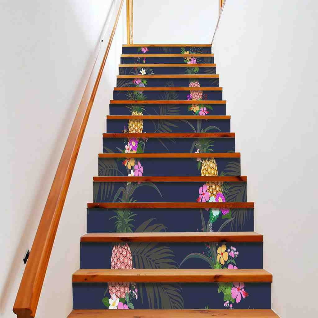 Stair Stickers Tropical Fruit Stair Sticker Decal Pineapple Stair ...