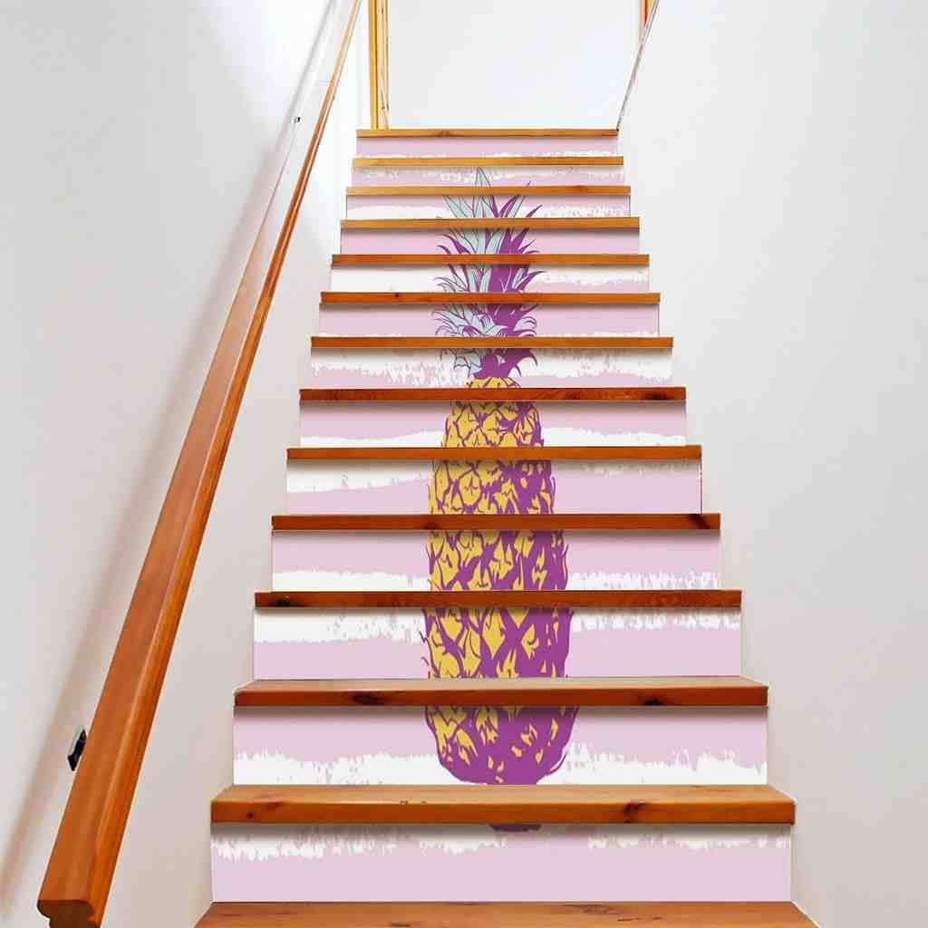 Stair Stickers Tropical Fruit Stair Sticker Decal Pineapple Stair ...
