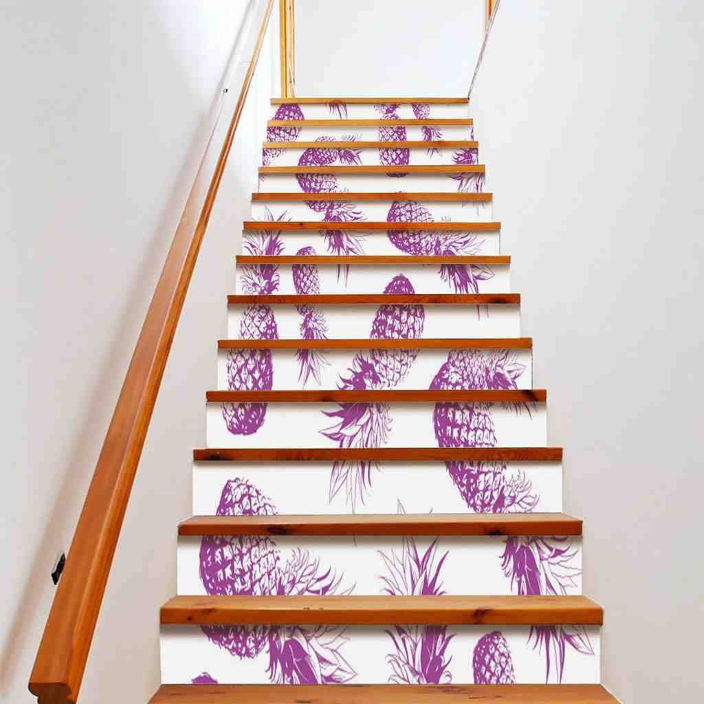 Stair Stickers Tropical Fruit Stair Sticker Decal Pineapple Stair ...