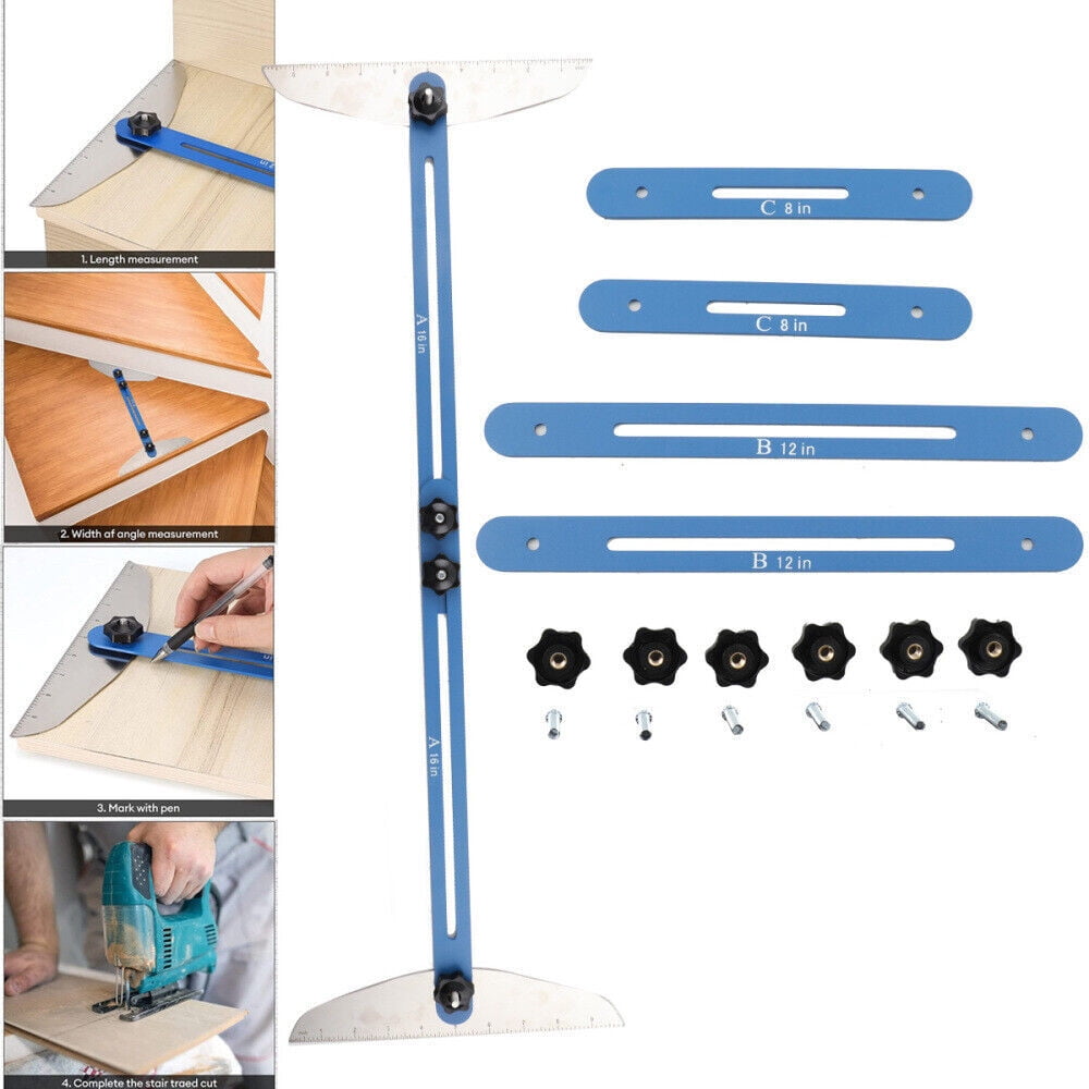 Stair Tread Gauge Template Tool Stair Jig 9.8''-72'' Adjustable Stair ...