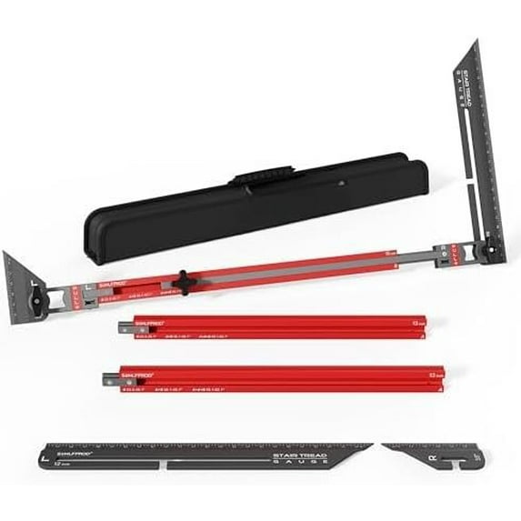 Stair Tread Template Tool - Clapmrix Locking Stair Tread Tool, Stair Measuring Tool, Stair ...