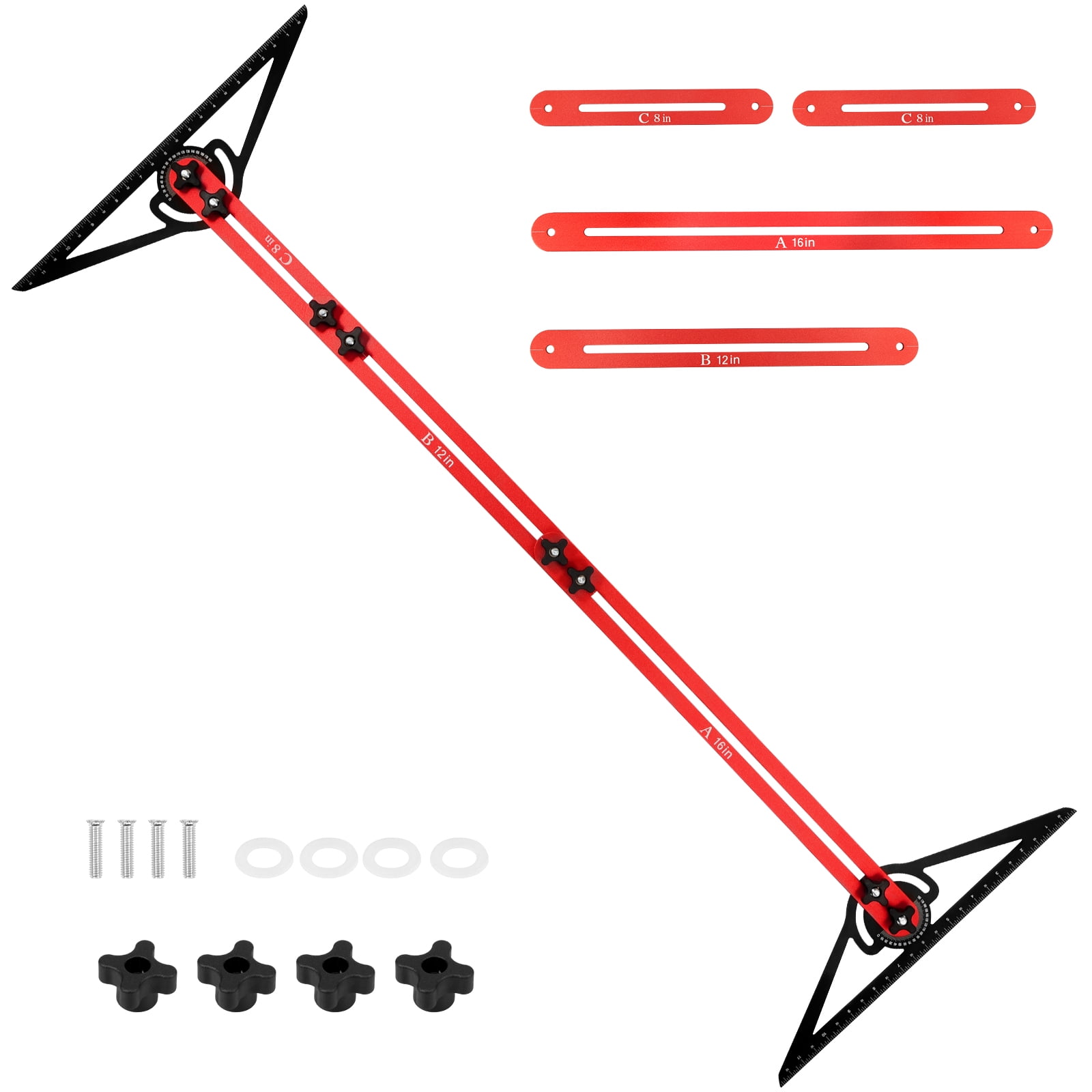 Stair Tread Template Tool Double Solid Nut Locking Stair Measuring Tool ...