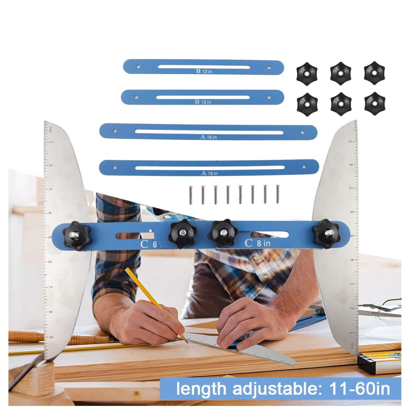 Stair Tread Template Tool Stair Tread Jig Stair Gauge Scribe Measuring ...